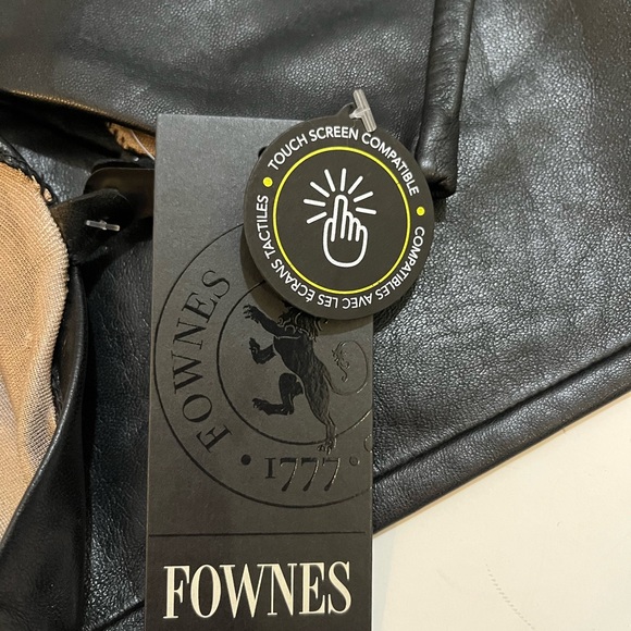 Fownes Brothers | Accessories | Fownes Brothers Black Leather Long Silk ...